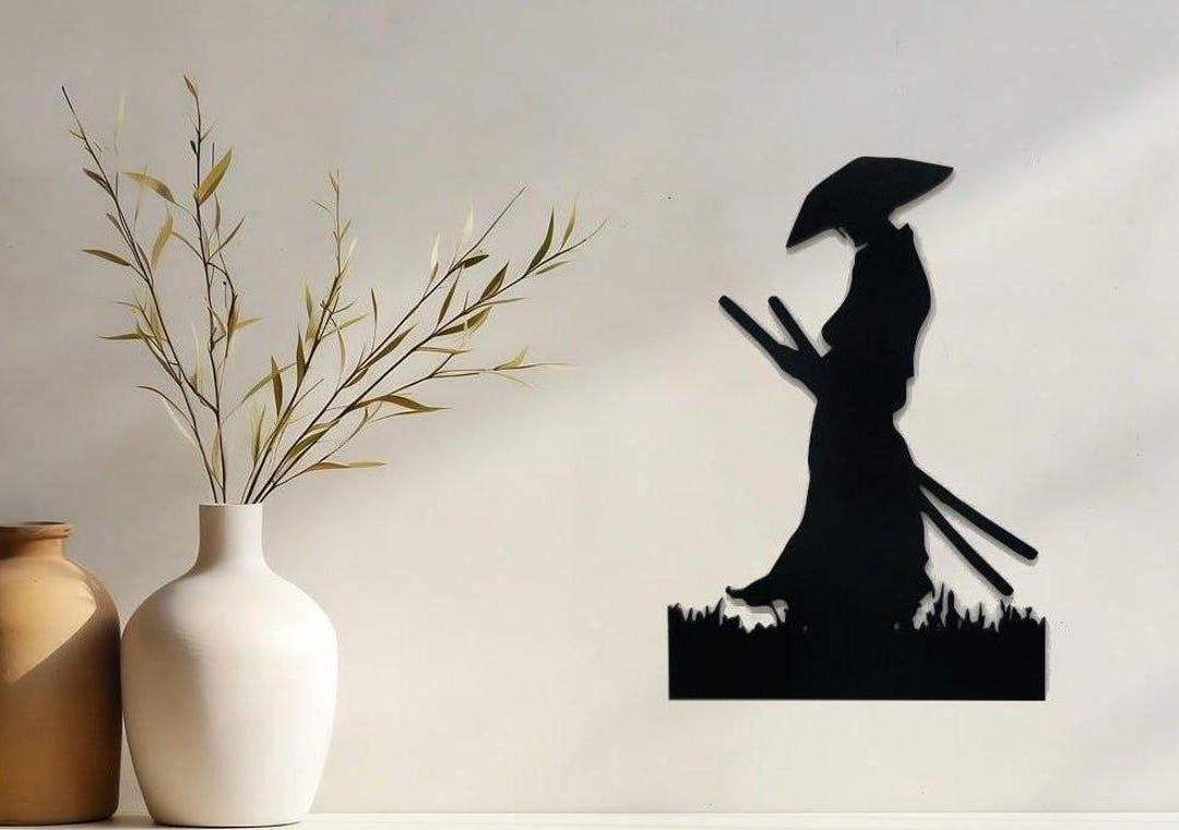 Samurai Laser Cut Wooden Wall Art Decor,wall Design,wooden Wall Decor ...