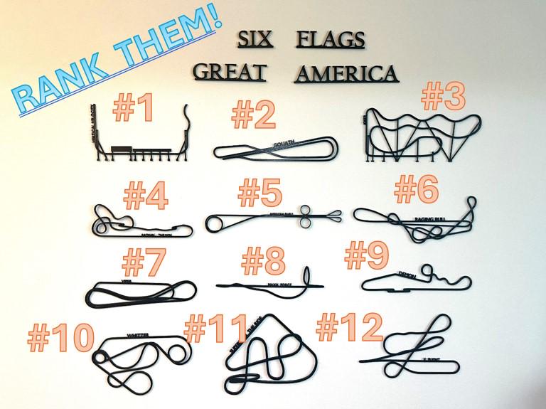 Six Flags Great America Set, 3D Print, Six Flags, Six Flags Track ...
