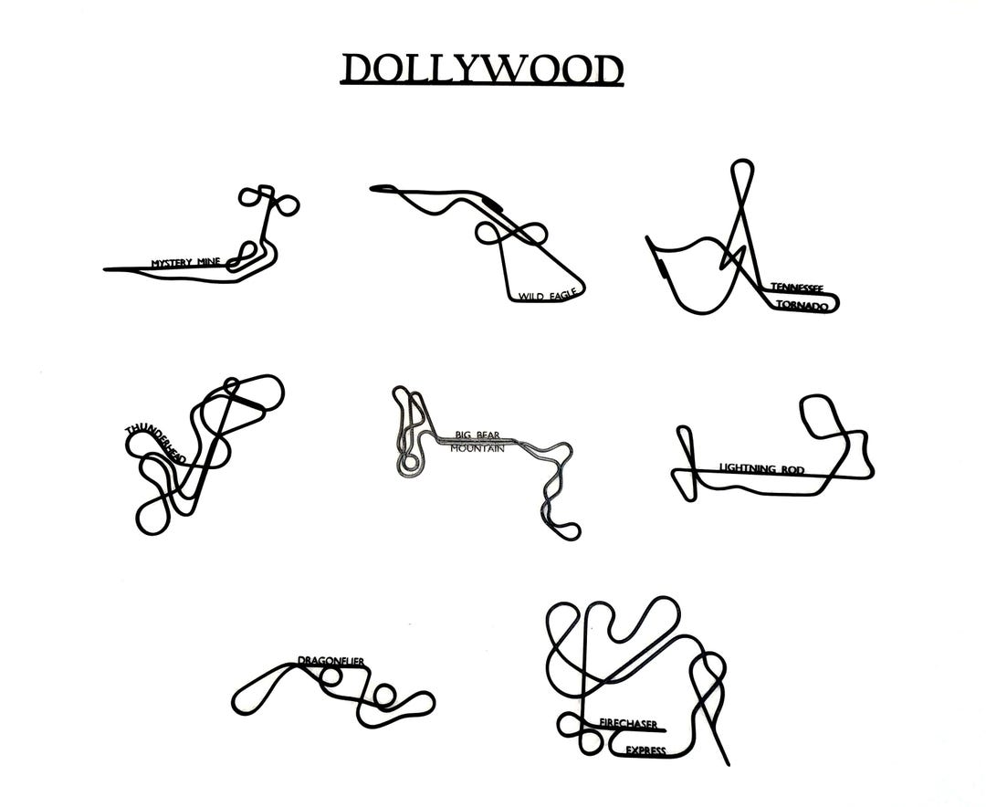 Dollywood Roller Coaster Set, 3D Print, Dollywood Track Layout ...