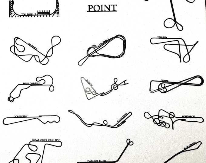 Cedar Point Roller Coaster Set, 3D Print, Cedar Point Track Layout ...
