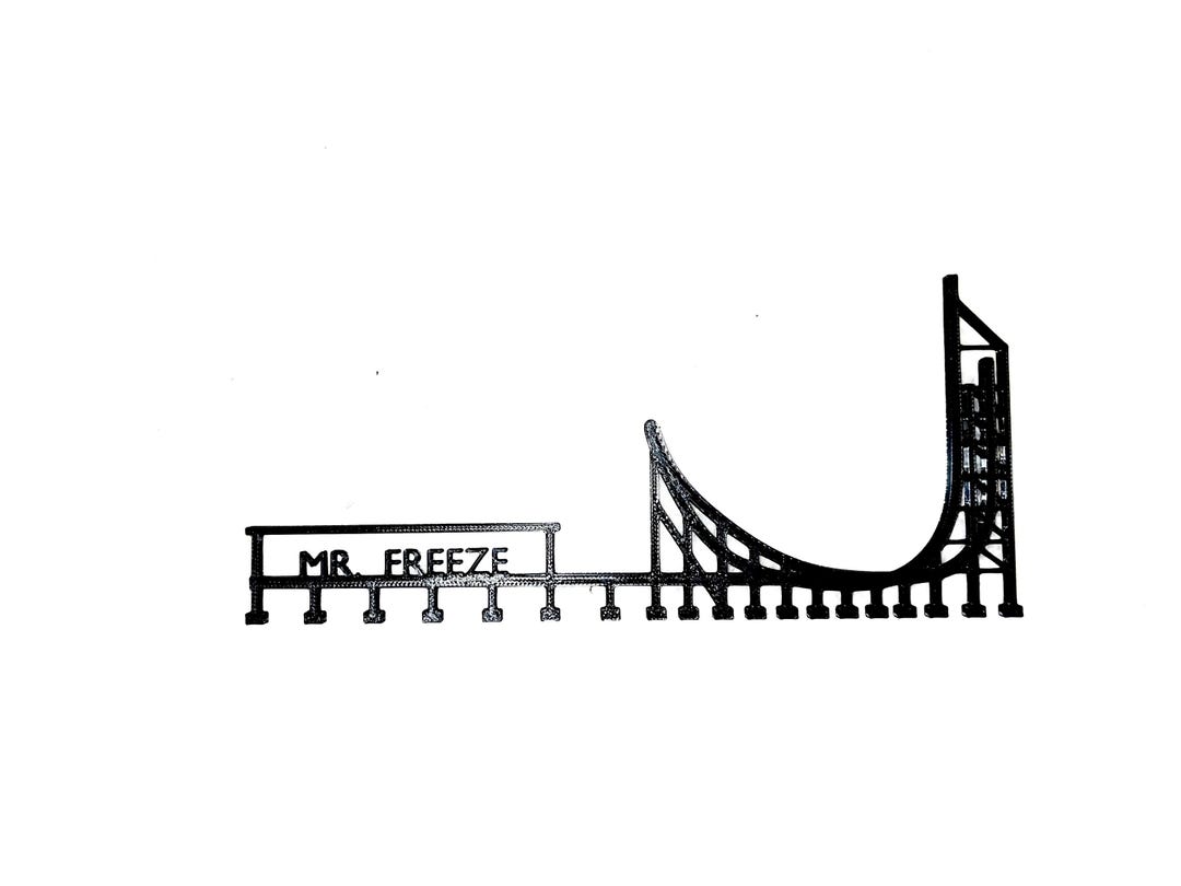 Six Flags Over Texas Individual Roller Coaster Track Print - Six Flags ...