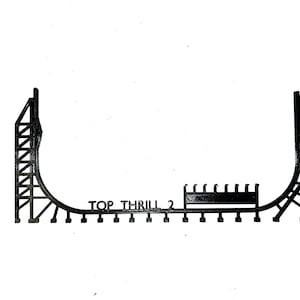 Cedar Point Roller Coaster 3D Print Wall Art Set Track Layout Blueprint ...