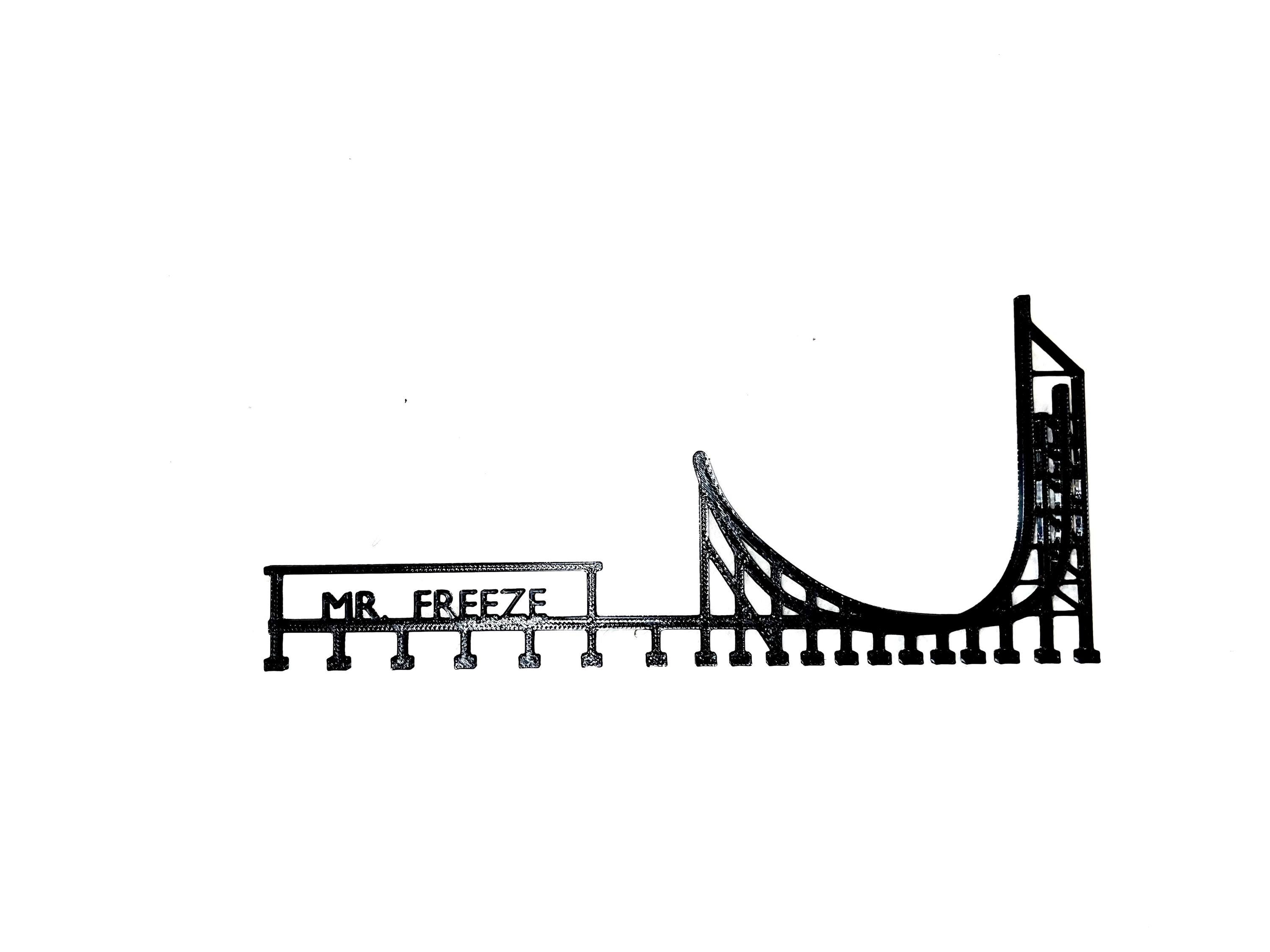 Six Flags Over Texas Roller Coaster 3D Print Wall Art Set Track Layout ...