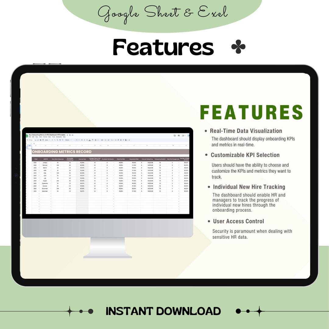 Key Onboarding Metrics & Kpis Dashboard HR Sheet | Employee Performance ...