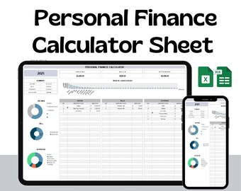 Personal Budget Planner Excel Template | Monthly Expense Tracker ...