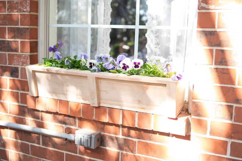 Cottage Style Cedar Window Box Planter for Flowers & Herbs ...