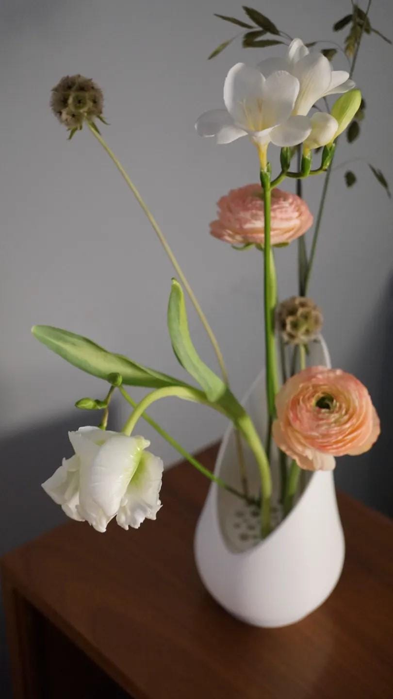 Flower Vase With Flower Separator - Etsy