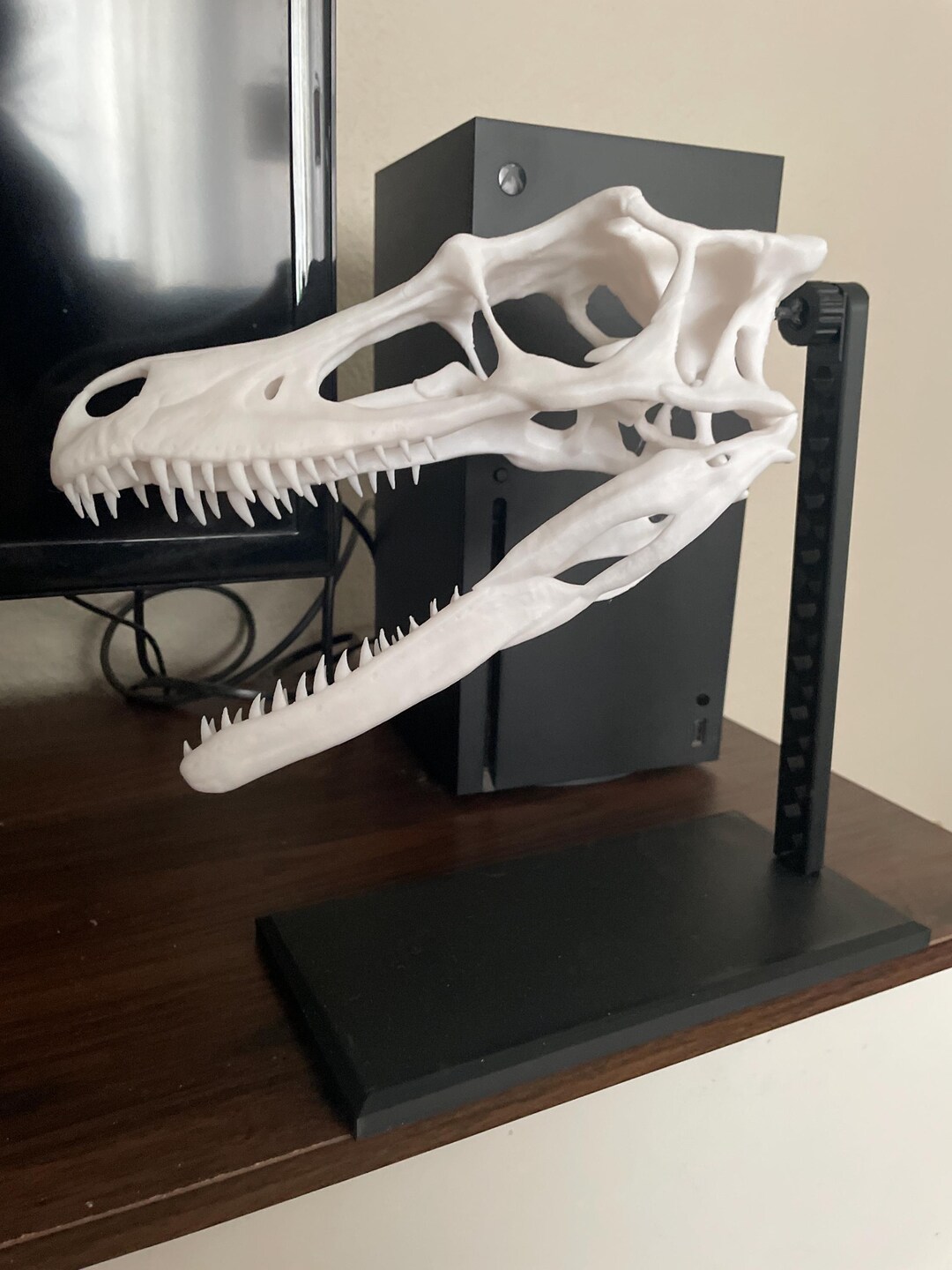 Full-size 3D Printed Raptor Skull With Stand – Realistic Dinosaur ...