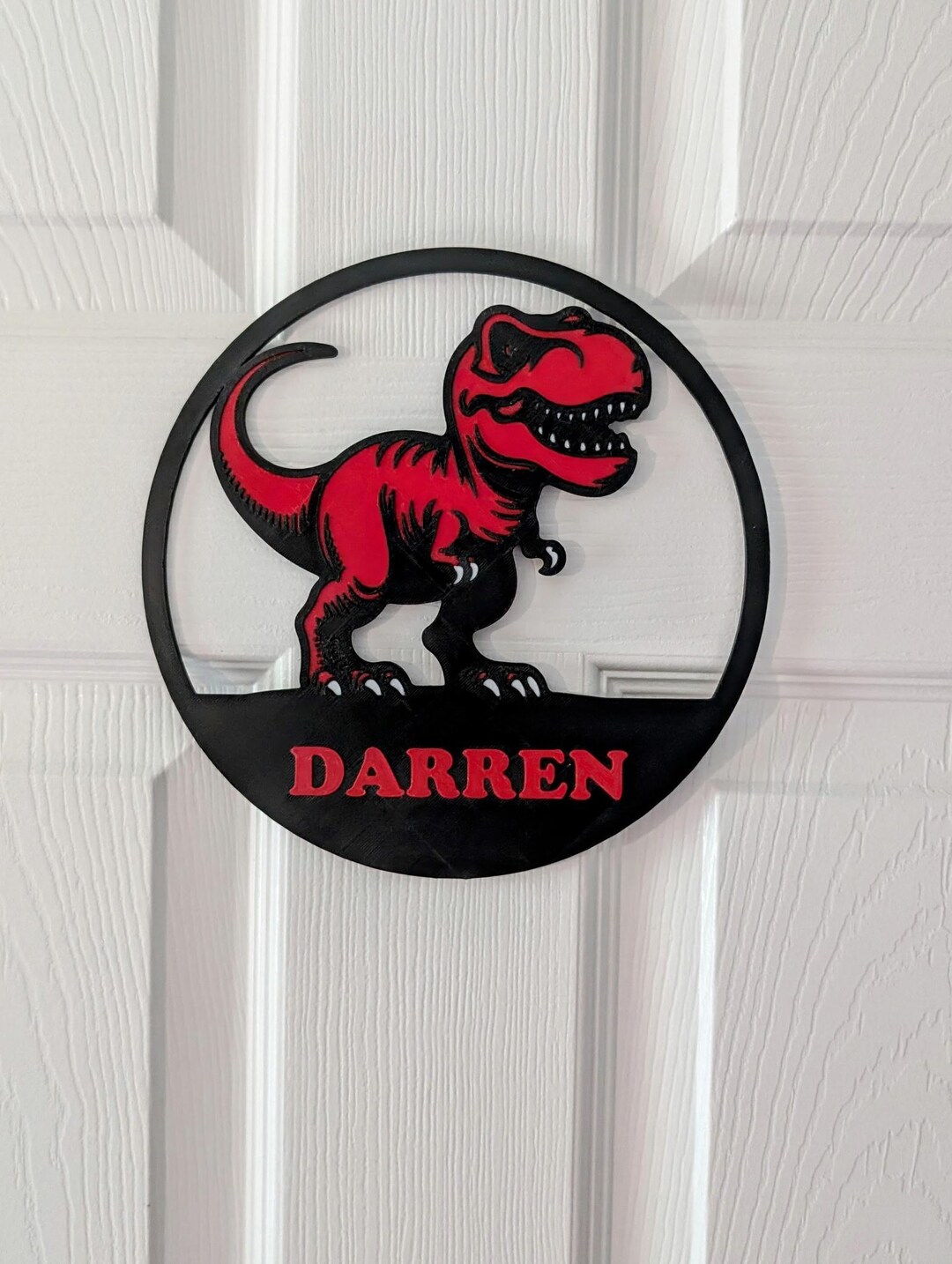 Custom T-rex Name Plaque – 3D Printed Dinosaur Wall Decor - Etsy Canada
