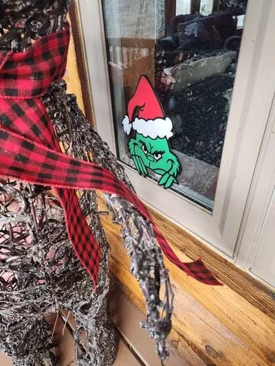 Sneaky Grinch Window Mount 3D Printed - Etsy