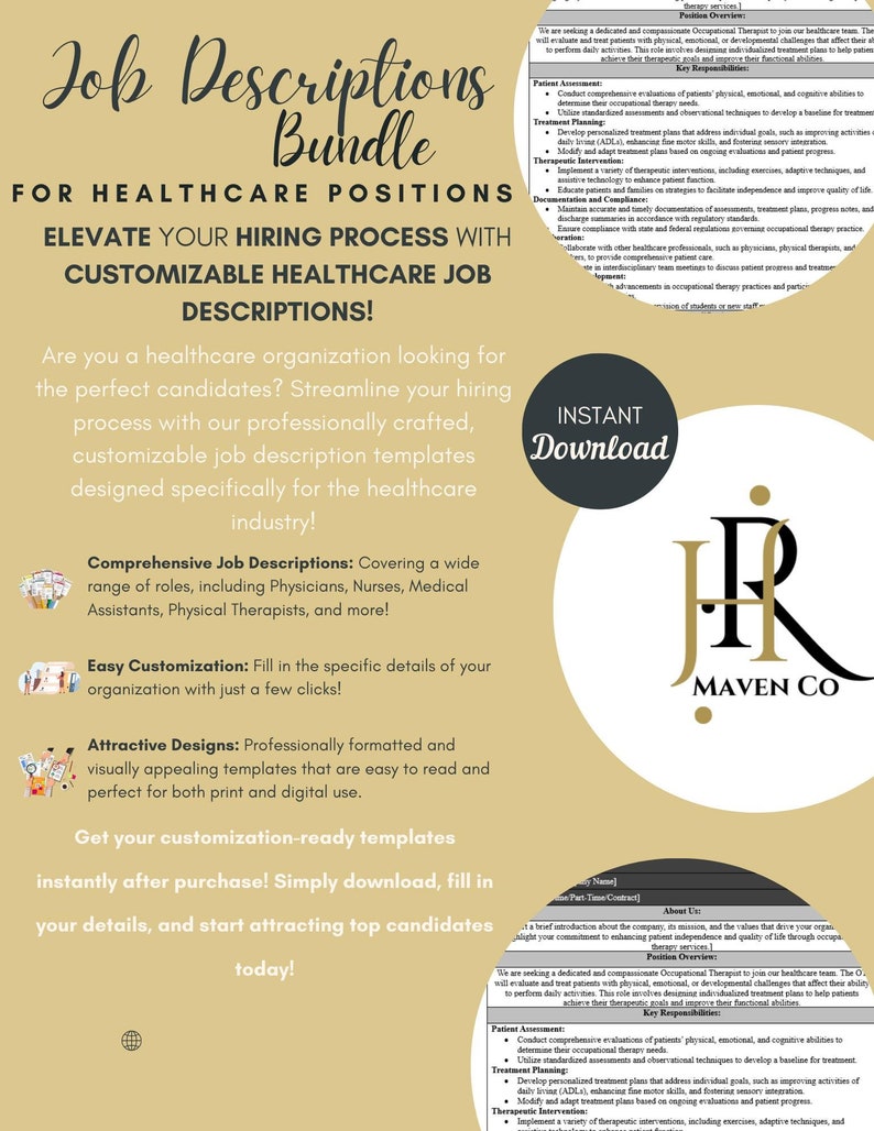 Healthcare Job Description Templates | Customizable, Professional ...