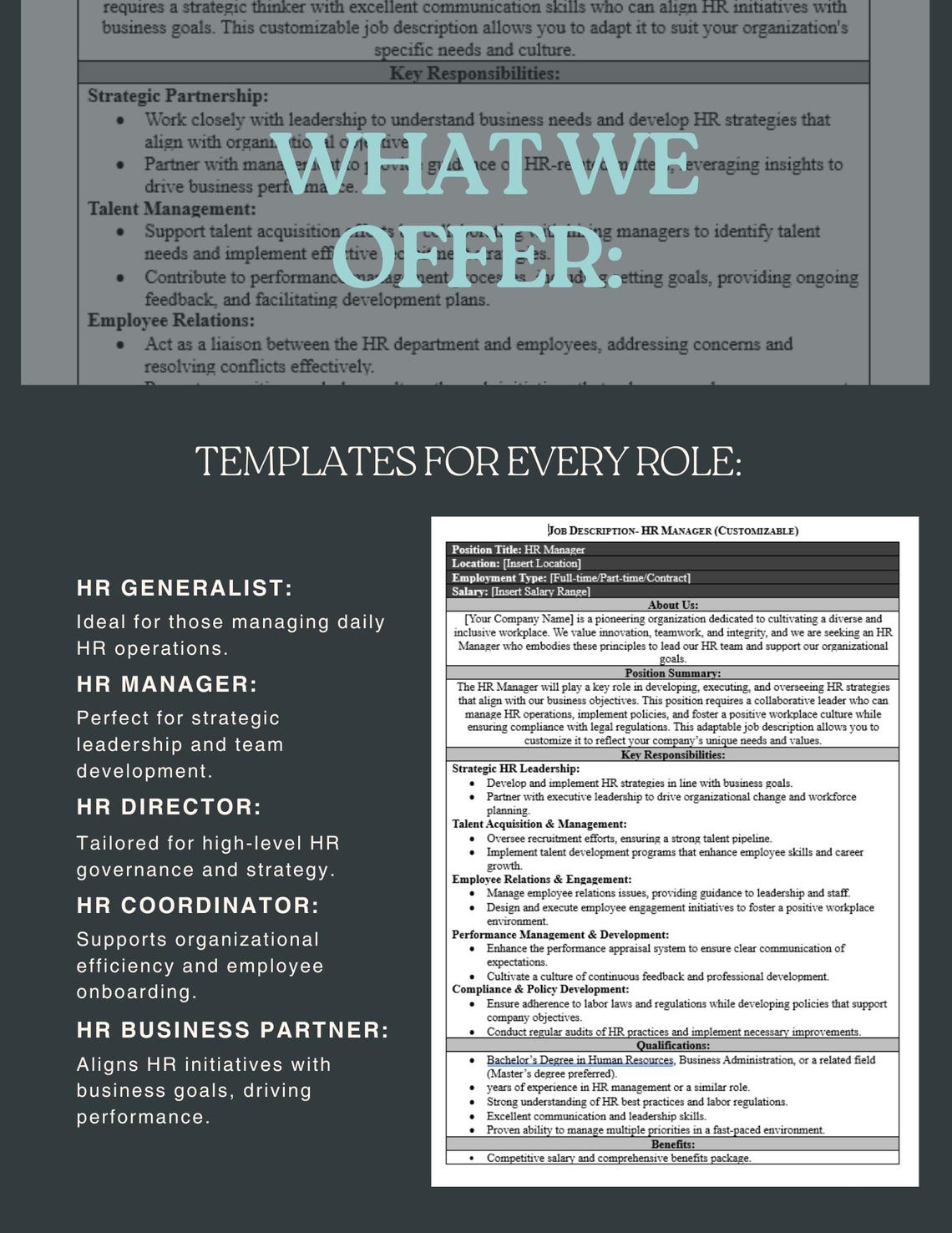 Customizable HR Generalist Job Description Template | Professional HR ...