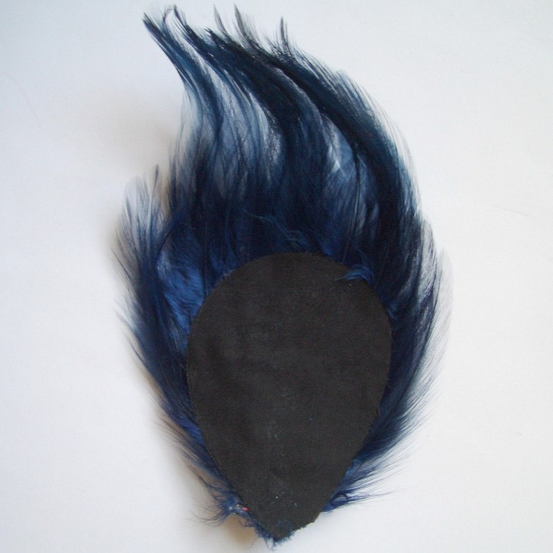 Navy Blue Hackle Feather Pad - Etsy