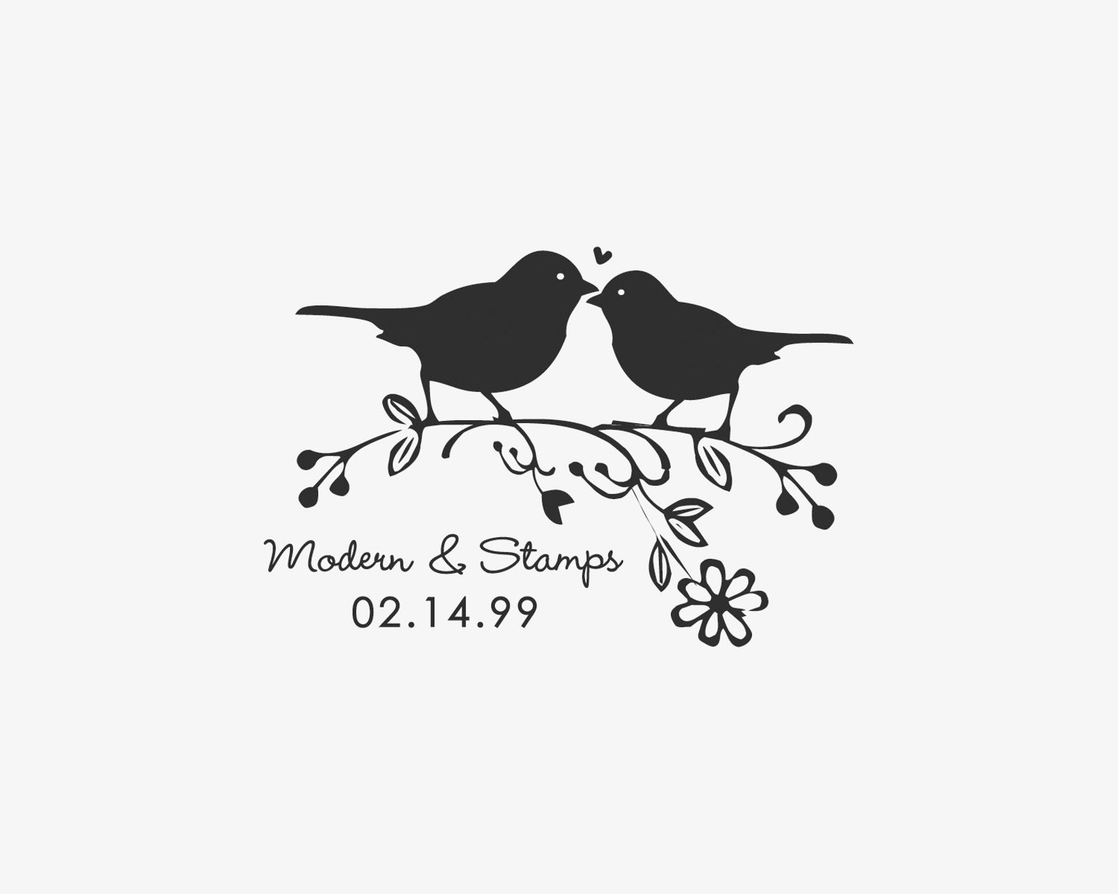 Love Birds Stamp Birds in Love Stamp Wedding Stamp I Have - Etsy