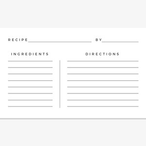 Recipe Card Stamp Rubber Stamp Craft Stamp DIY for 3 X 5 Cards C243 - Etsy