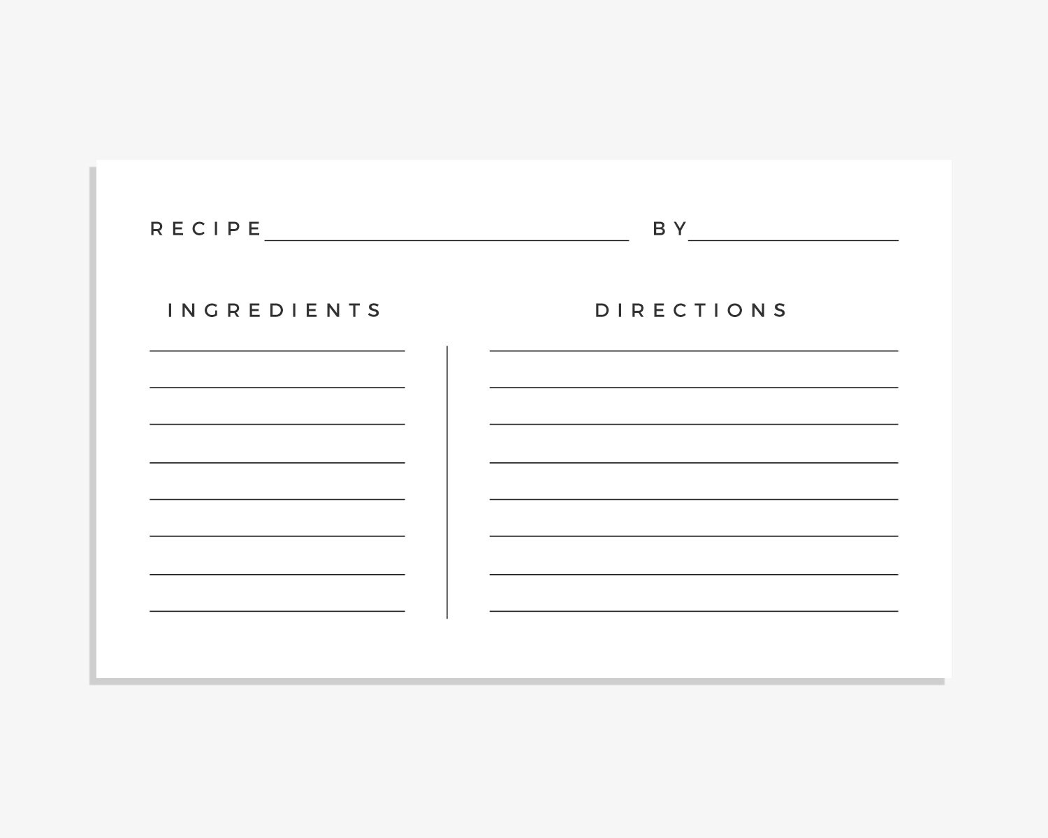 Recipe Card Stamp Rubber Stamp Craft Stamp DIY For 3 x | Etsy