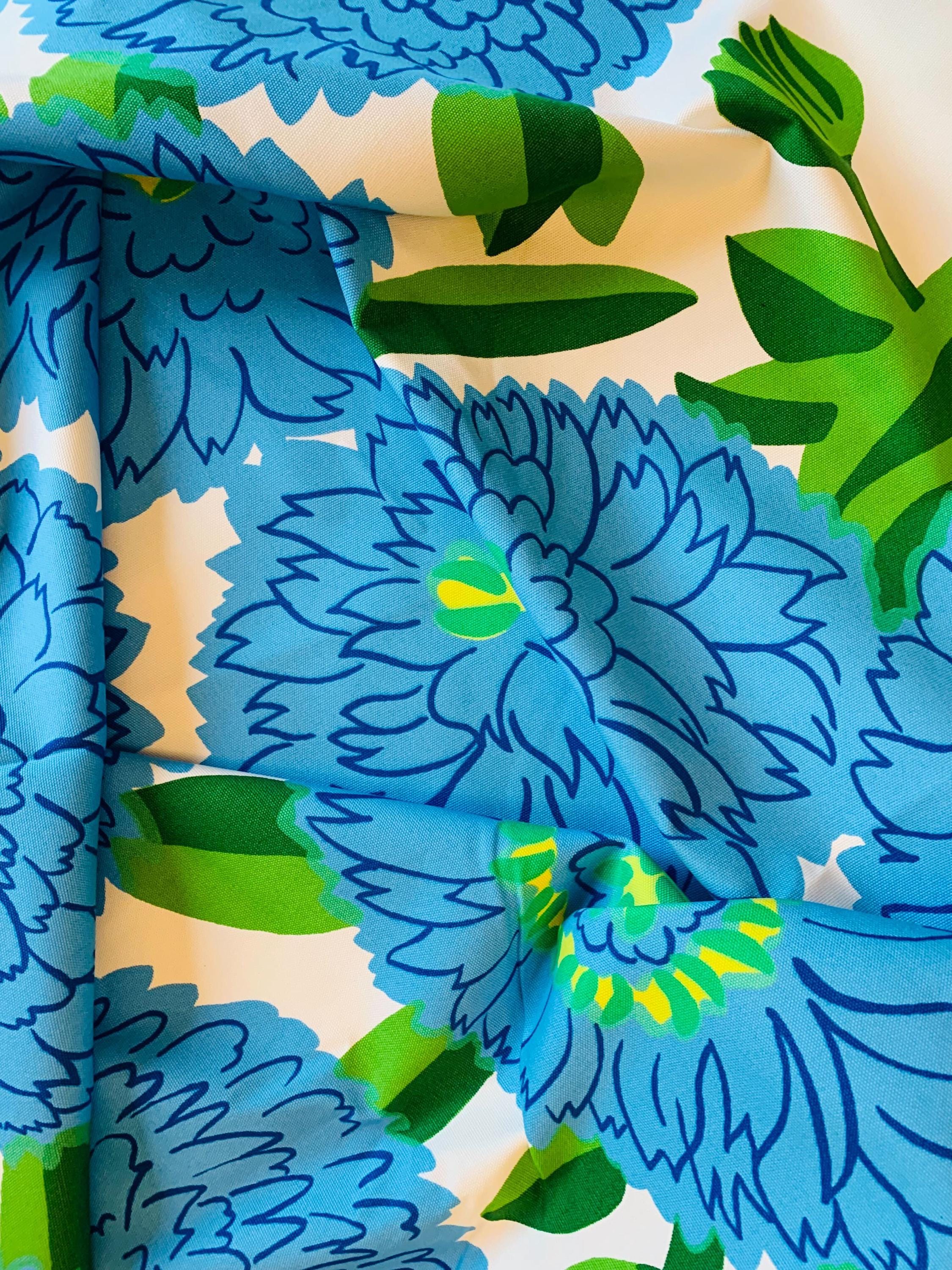 Marimekko primavera Rare Light Blue With Yellow Centers Collectible ...