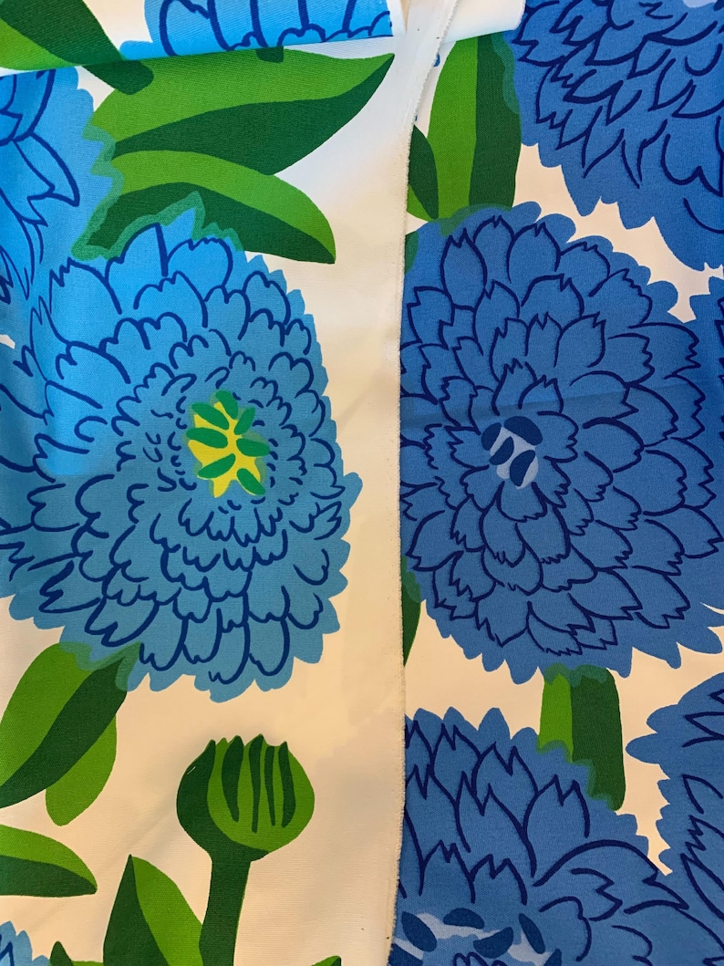 Marimekko "primavera" Rare Light Blue With Yellow Centers Collectible ...