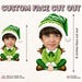 Christmas Photo Face Cut Out Elf Face Cut Out Christmas Faces Custom ...