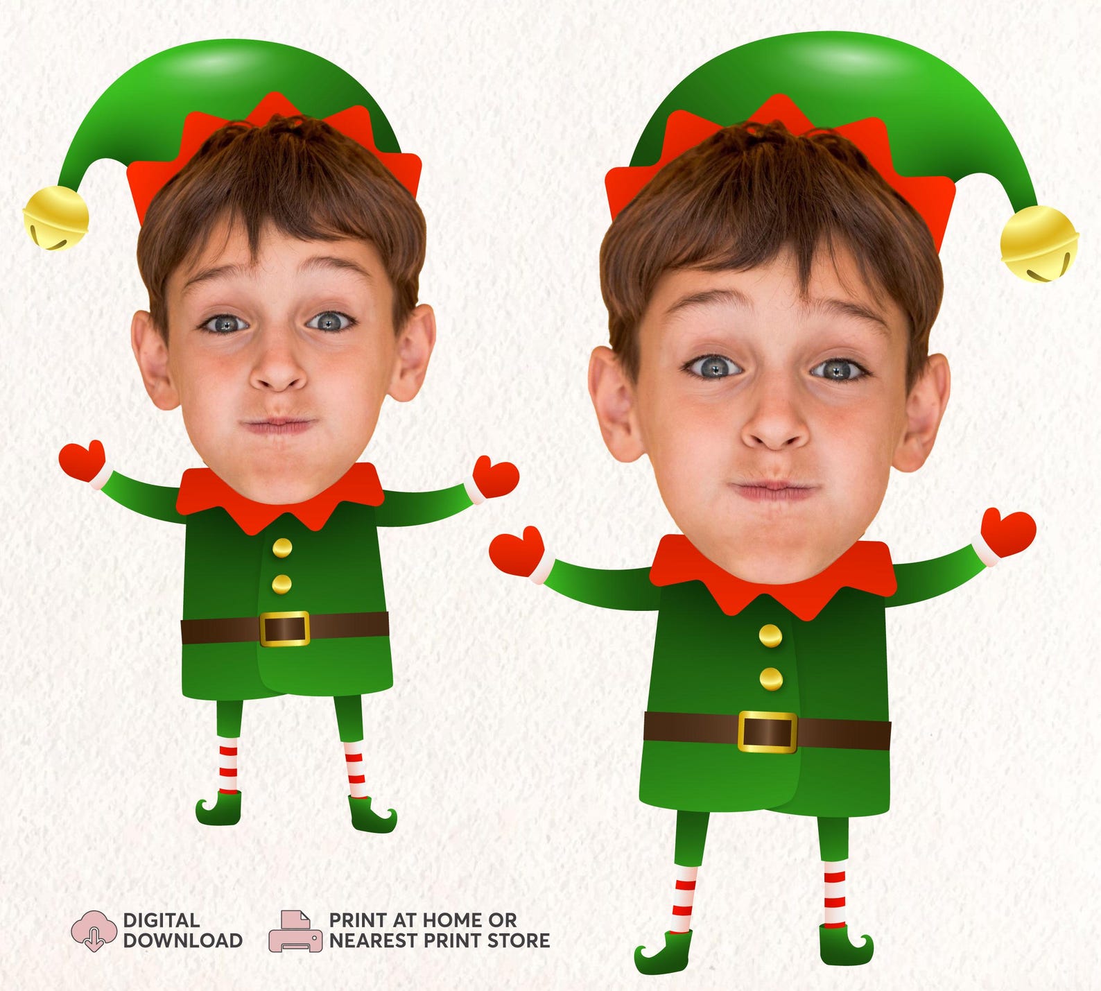 Christmas Photo Face Cut Out Elf Face Cut Out Christmas Faces Custom ...