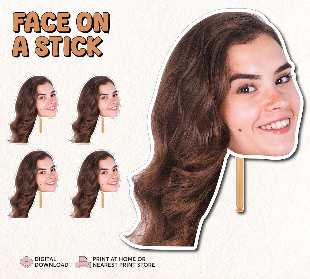 Custom Heads on a Stick Face on a Stick Custom Bachelorette Party Decor ...
