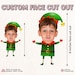 Christmas Photo Face Cut Out Elf Face Cut Out Christmas Faces Custom ...
