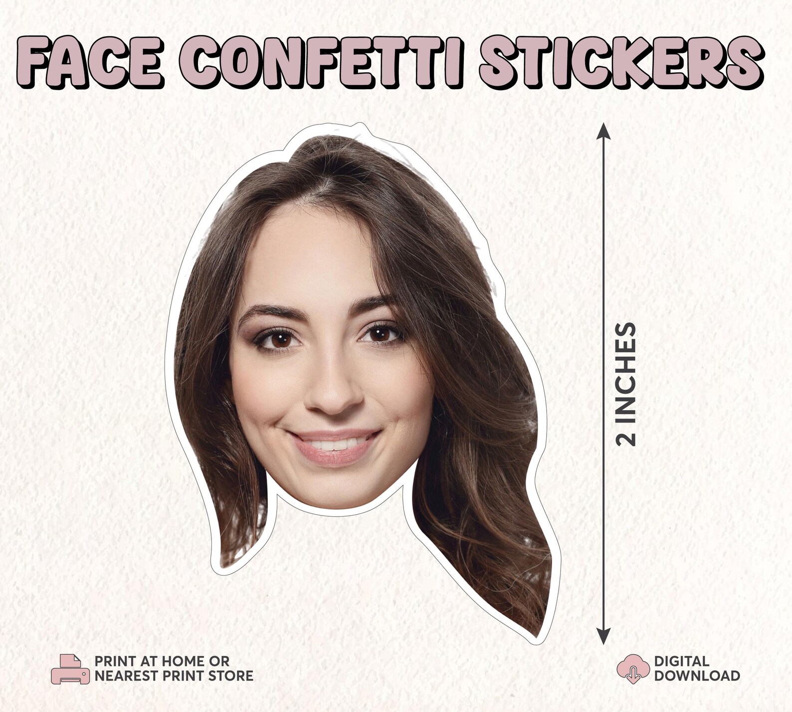 Personalized Face Confetti Table Scatter Photo Confetti Birthday Party ...