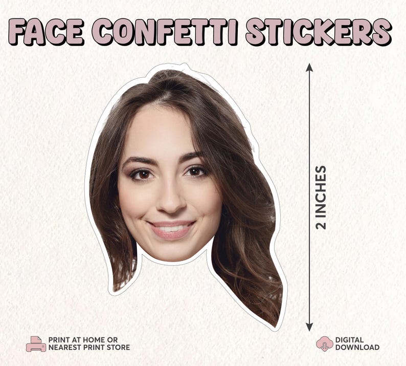 Personalized Face Confetti Table Scatter Photo Confetti Birthday Party ...