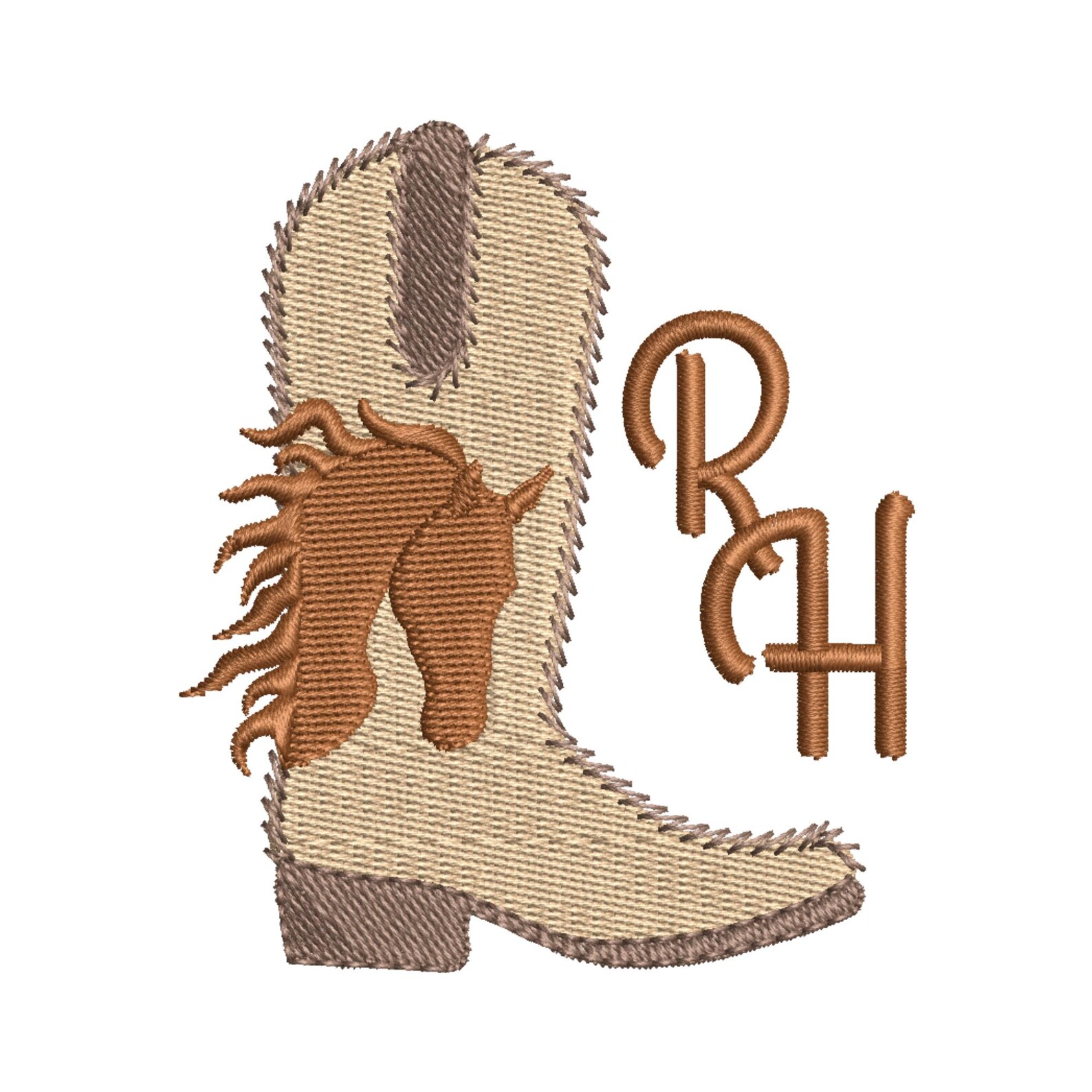 Western Boot Embroidery Design | Cowboy Cowgirl Boot Embroidery Machine ...
