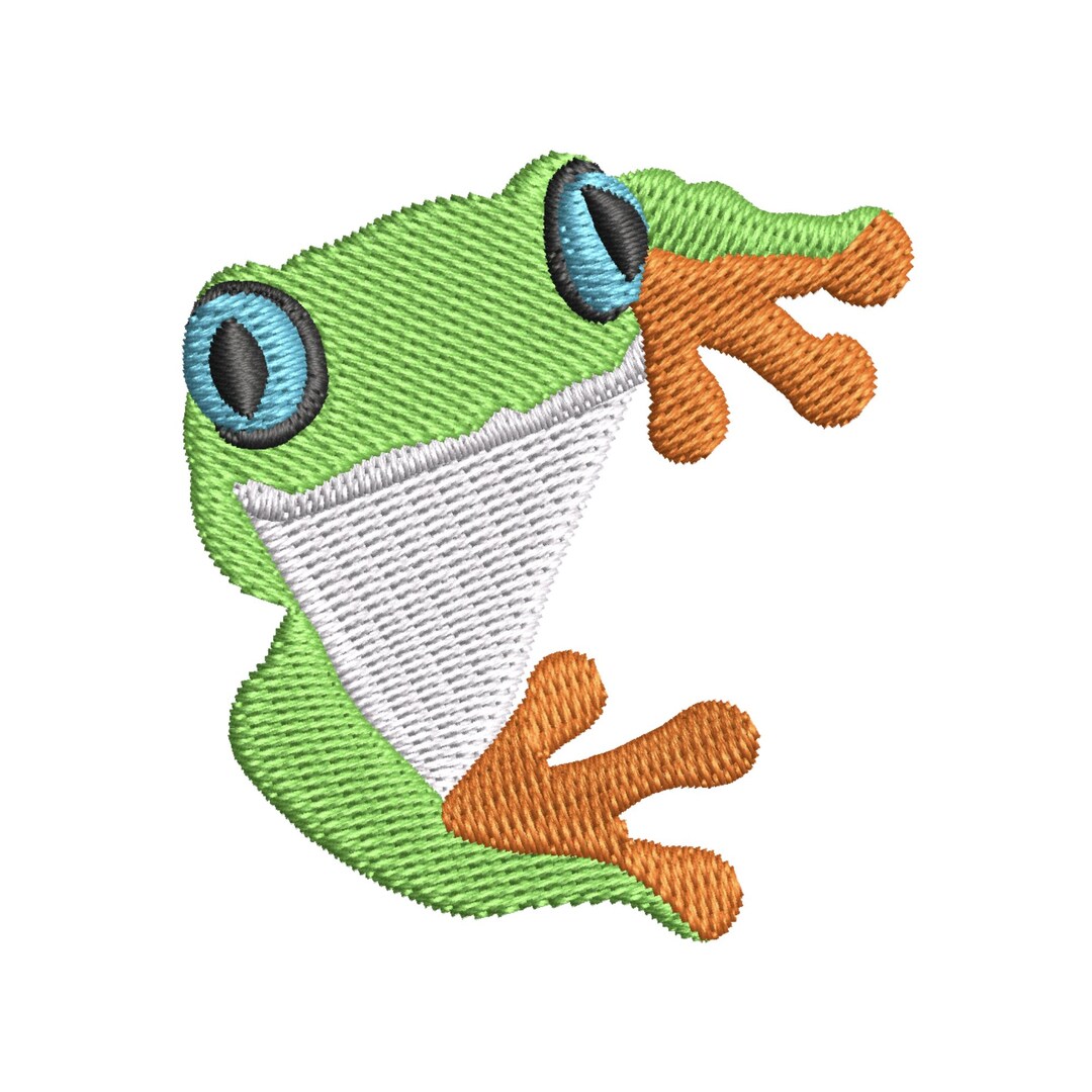 Tree Frog, 2 Styles, 5 Sizes, Digital Embroidery Machine File, Kids ...