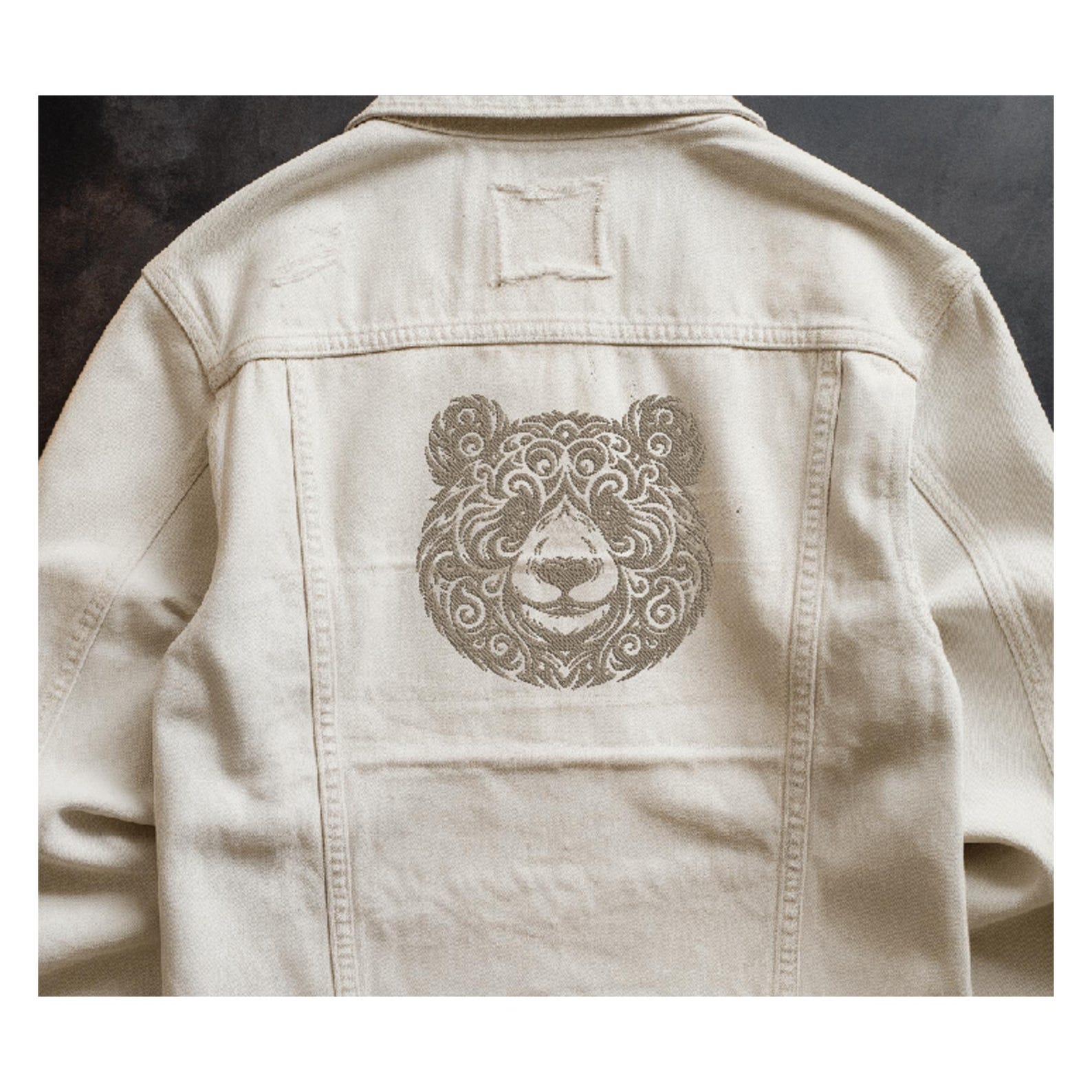 Bear Filigree Embroidery Monogram File Digital Embroidery Machine File ...