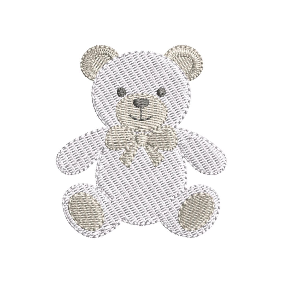 Baby Embroidery Design: Teddy Bear With Bow, 6 Sizes, Machine ...