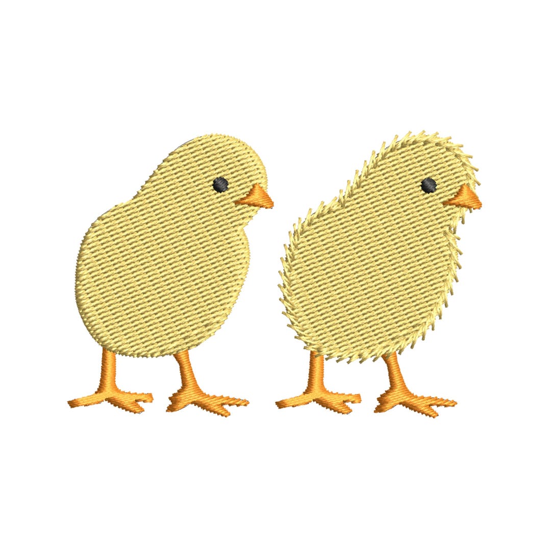 Chick 1, 2 Styles in 5 Sizes, Digital Embroidery Machine File, Easter ...