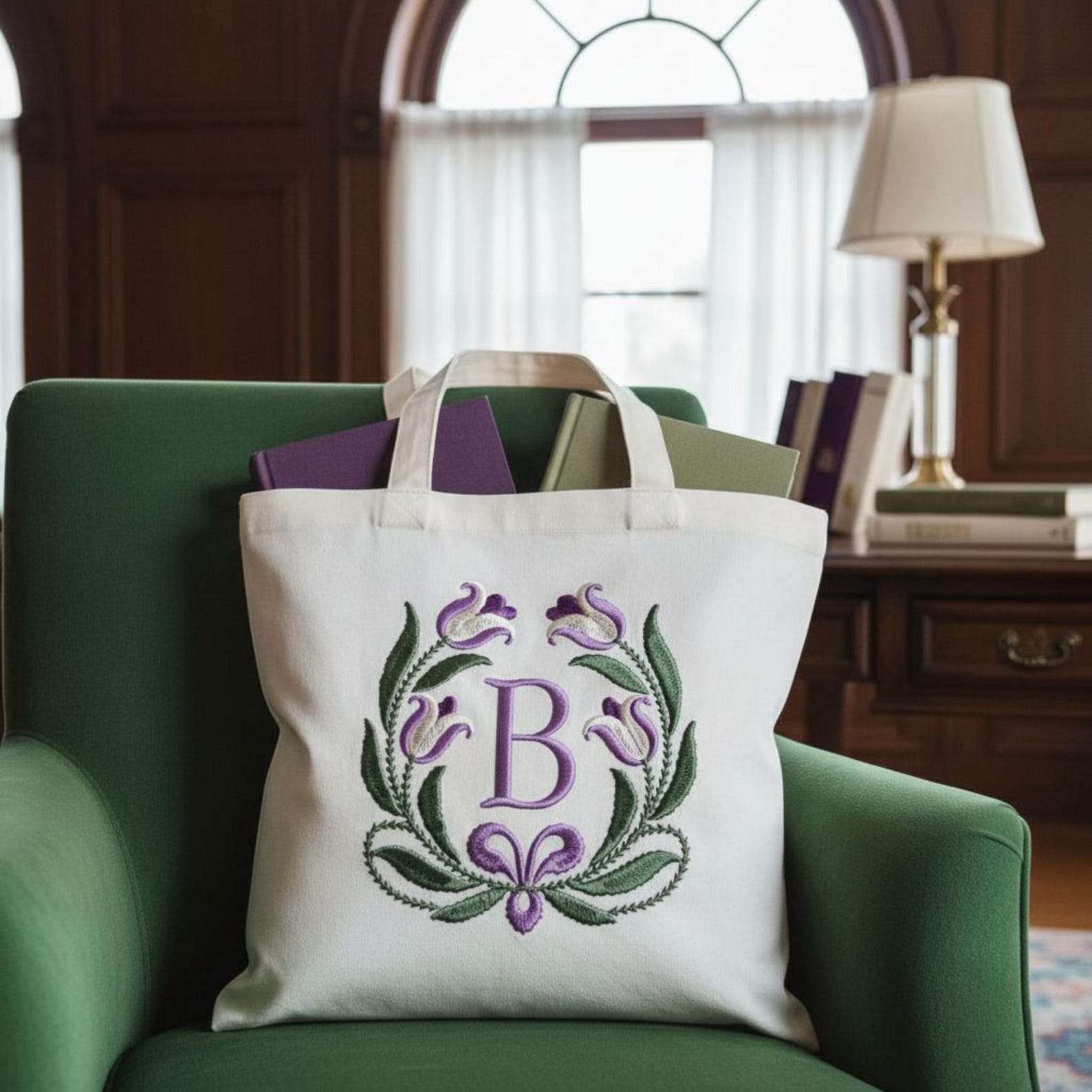 Tulip Crest Monogram Embroidery Design | Floral Frame Alphabet Machine ...