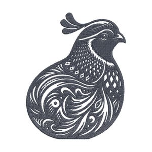 Quail Filigree Embroidery Monogram File Digital Embroidery Machine File ...