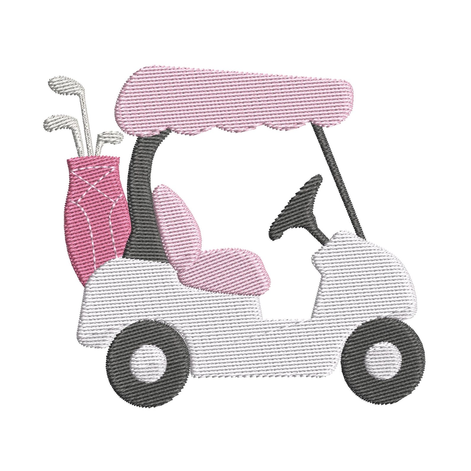 Golf Cart Embroidery Design | Girls Golf Machine Embroidery File ...