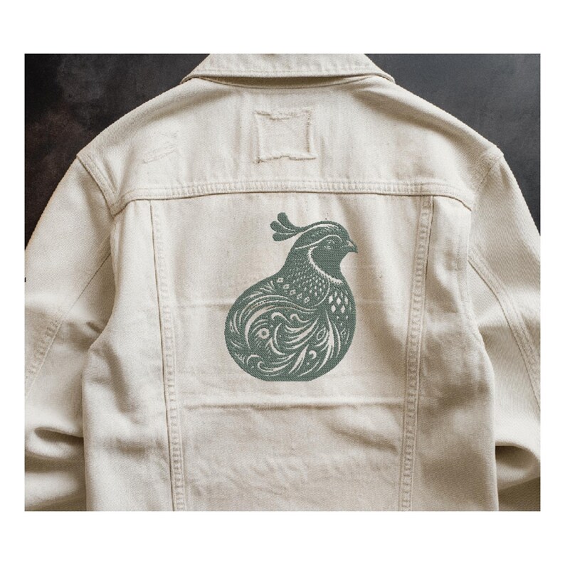Quail Filigree Embroidery Monogram File Digital Embroidery Machine File ...