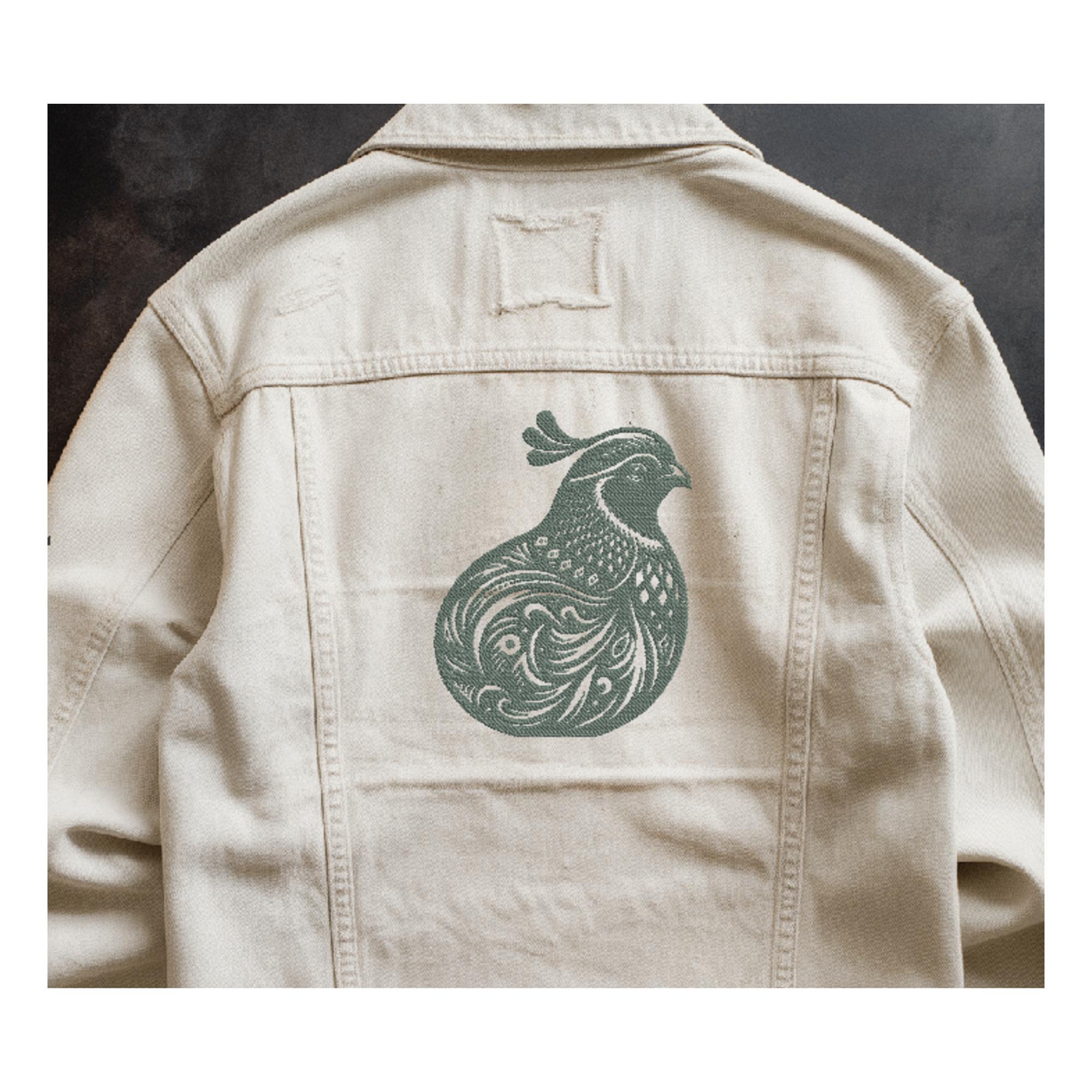 Quail Filigree Embroidery Monogram File Digital Embroidery Machine File ...