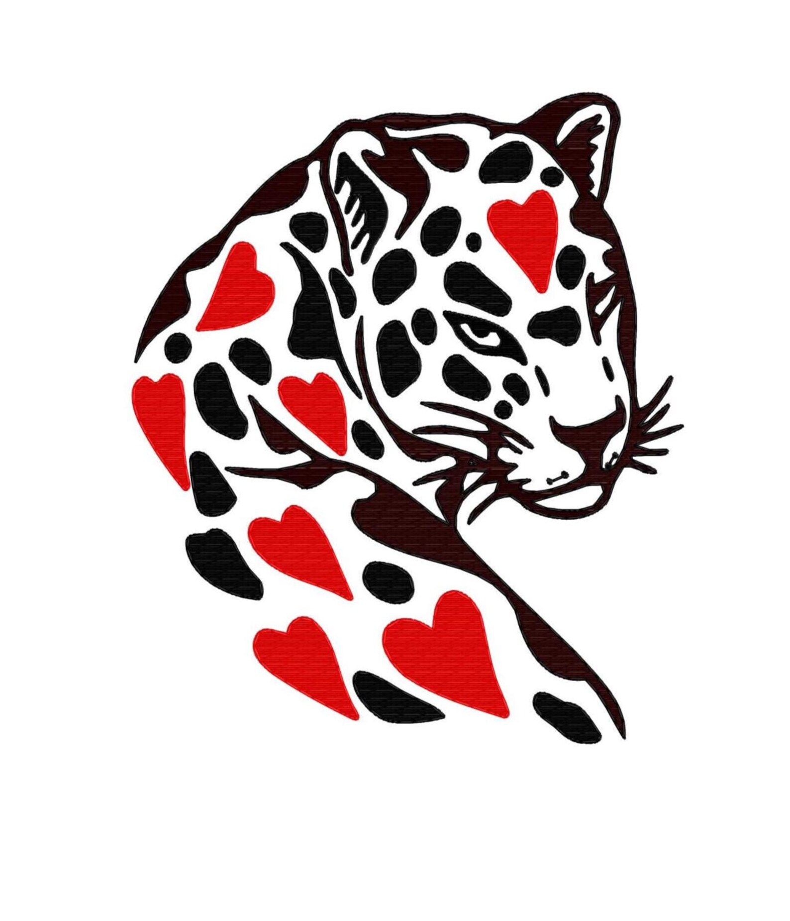 Leopard Embroidery Design - Etsy