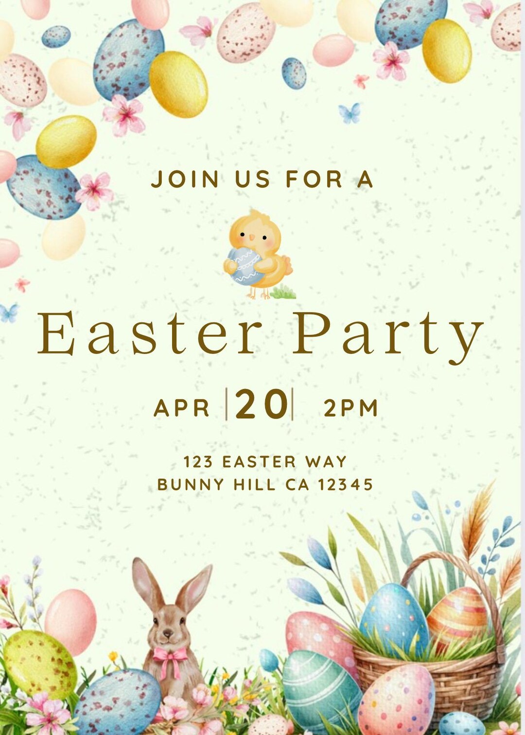 Flower Birthday Party Invitation, Flowers, Flower Invitation, Editable ...