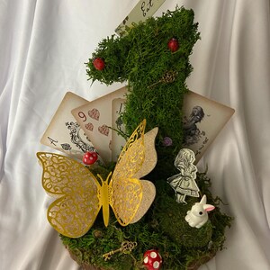 Wooden Table Numbers, Theme Table Numbers, Alice in Wonderland Wooden ...