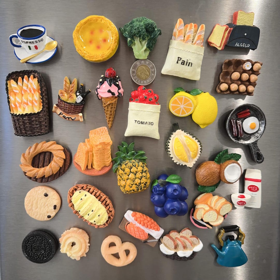 Realistic Food Refrigerator Magnets Set, Christmas Gifts for Children ...