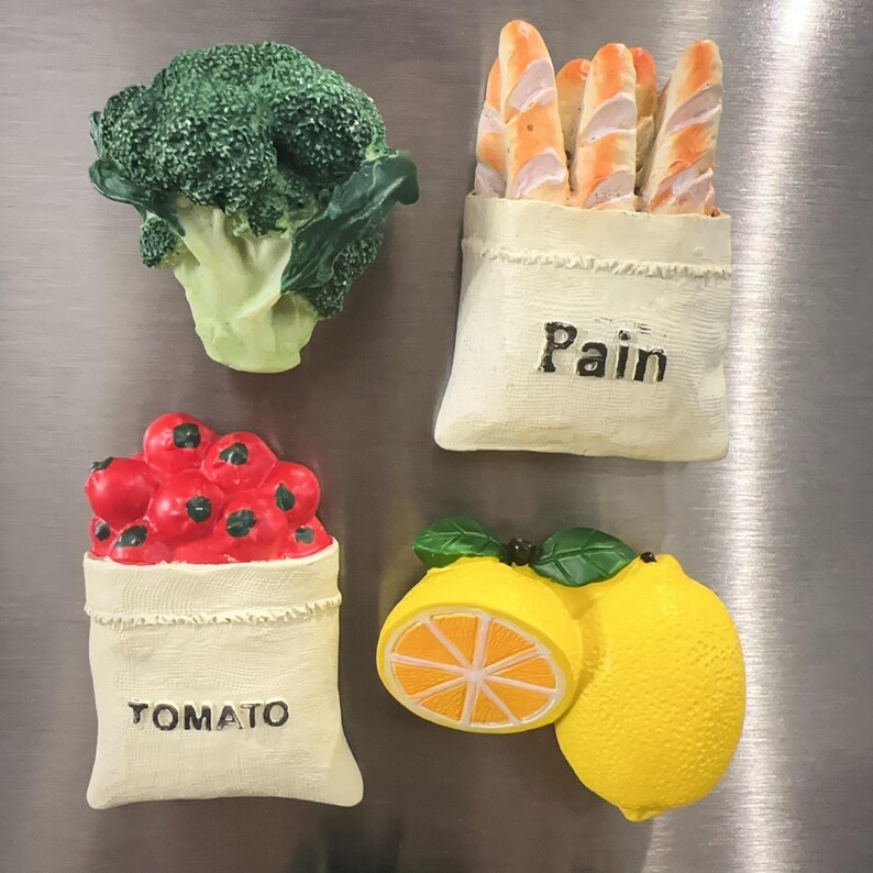 Realistic Food Refrigerator Magnets Set, Christmas Gifts for Children ...