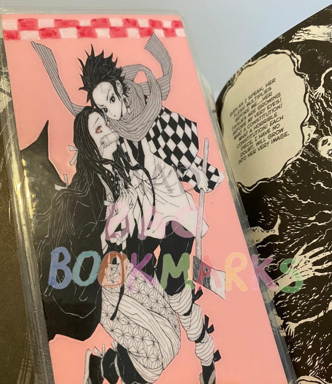 Nezuko and Tanjiro Demon Slayer Specialty Manga Bookmark Handmade, Gift ...