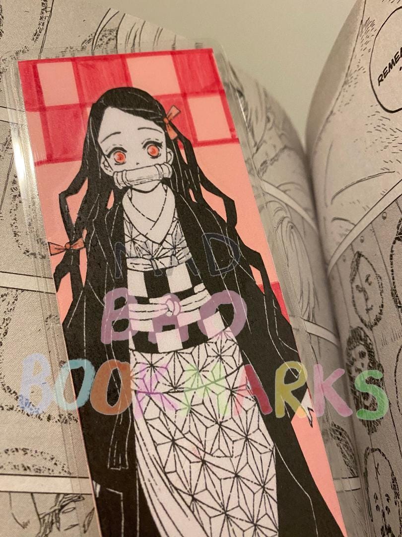 Nezuko Kamado Demon Slayer Specialty Manga Bookmark, Gift, Pink, Haori ...