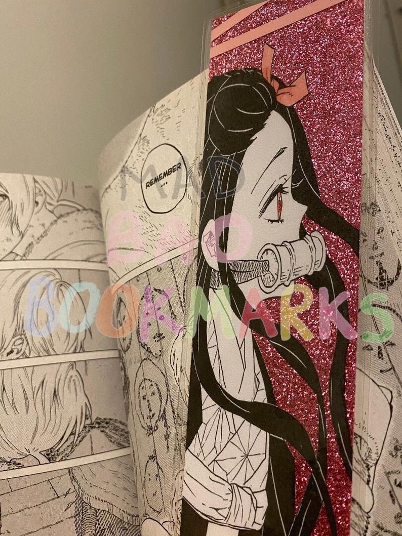 Nezuko Kamado Demon Slayer Specialty Manga Bookmark, Gift, Pink, Haori ...