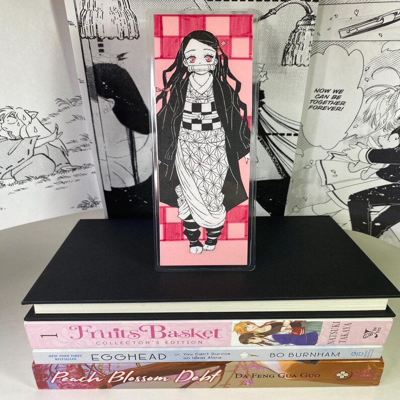 Nezuko Manga Bookmark ~ Demon Slayer, Nezuko Kamado, Double Sided, Pink ...