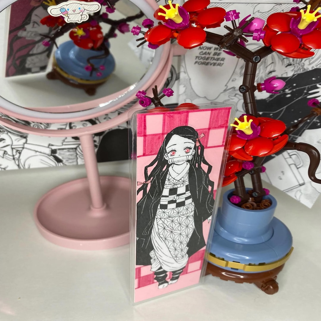 Nezuko Manga Bookmark ~ Demon Slayer, Nezuko Kamado, Double Sided, Pink ...