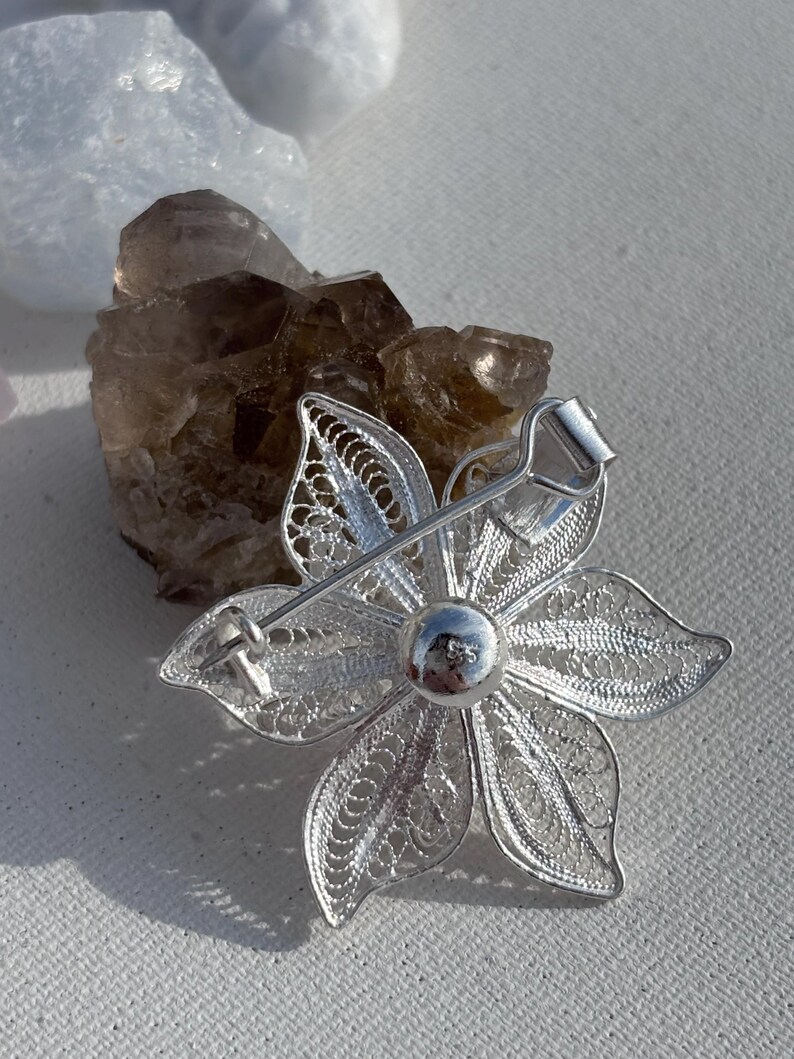 Filigree Brooch,sterling Silverjewelry,large Brooches,silver Brooch ...