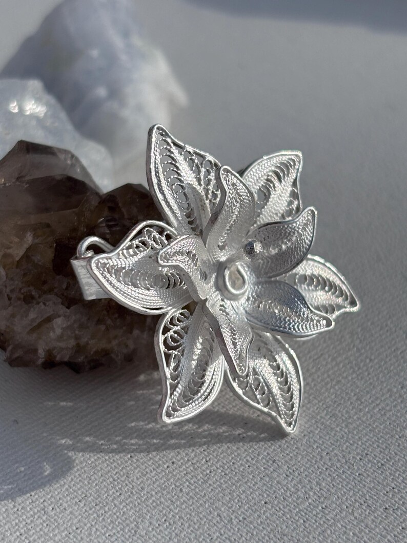 Filigree Brooch,sterling Silverjewelry,large Brooches,silver Brooch ...